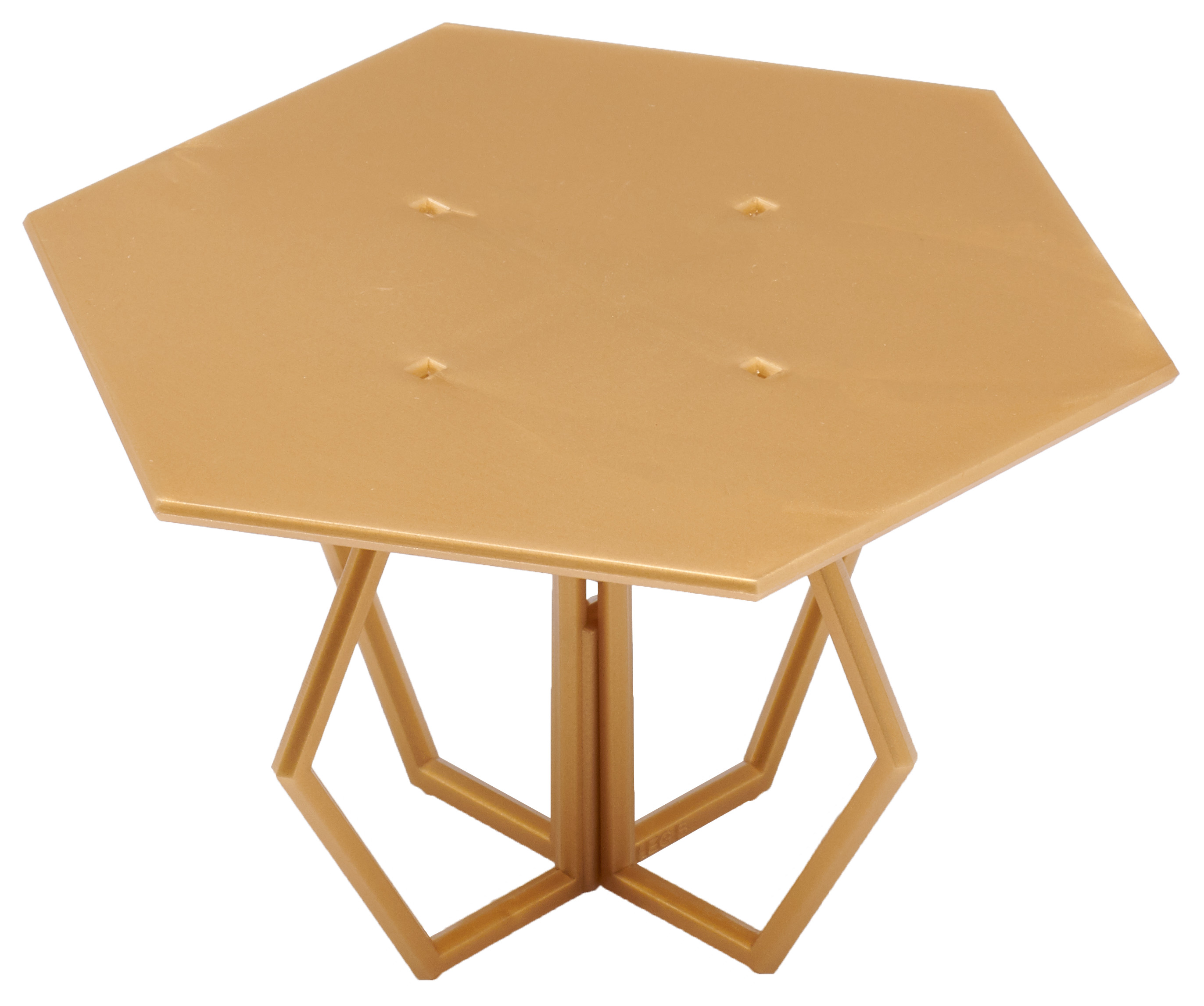 Hexagon 4" Gold | Cake Stand | DecoPac