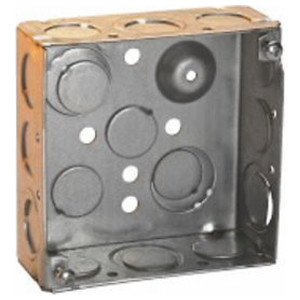 Crouse Hinds (Eaton) TP4 4 Square Box, Steel, Welded, 2-1/8 In. D, (8 ...