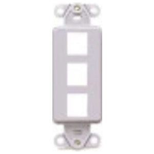Leviton 41643-GY QuickPort® Decora® Multimedia Insert, 3-Port, Gray ...
