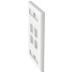 Panduit NK4FWHY NetKey® 1-Gang, Flush Mount Vertical Faceplate, 4-Port ...