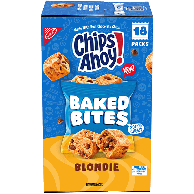 Snackworks | CHIPS AHOY! Baked Bites, Blondie, 18 - 1.5 oz Snack Packs ...