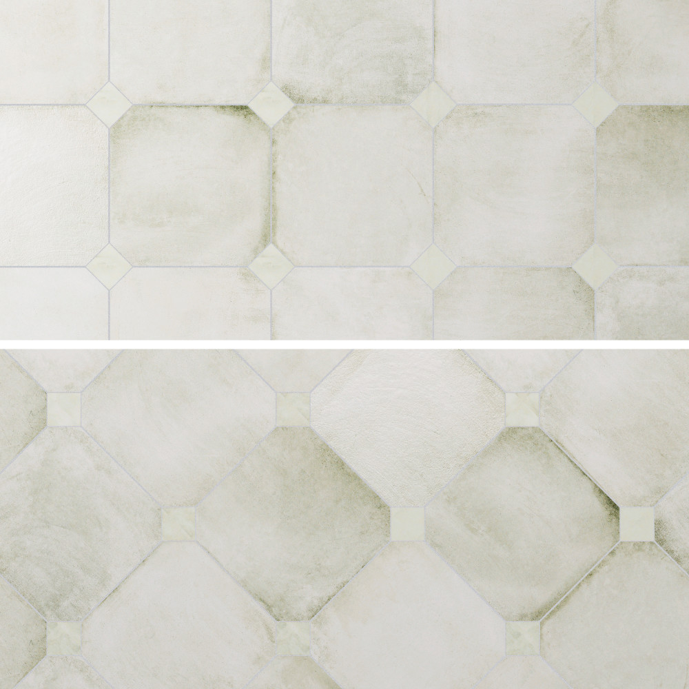 Laverton Octagon Nieve with Taco Nieve 7-7/8 in. x 7-7/8 in. Porcelain ...