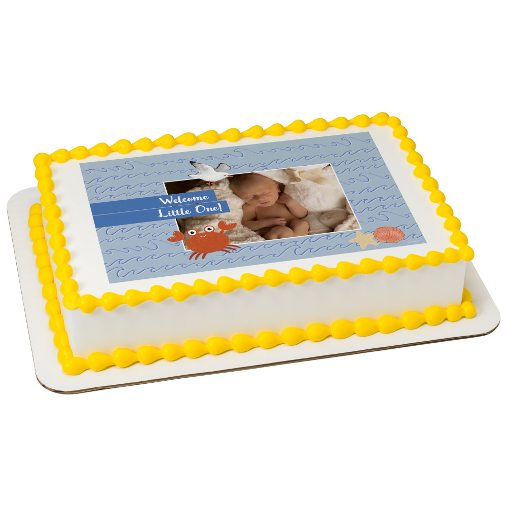 Order Welcome Little One! Edible Image® by PhotoCake® Frame Cake from ...