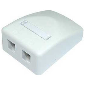 CommScope 1-1933668-3 Surface Mount Module, 2 Port, Alpine White ...