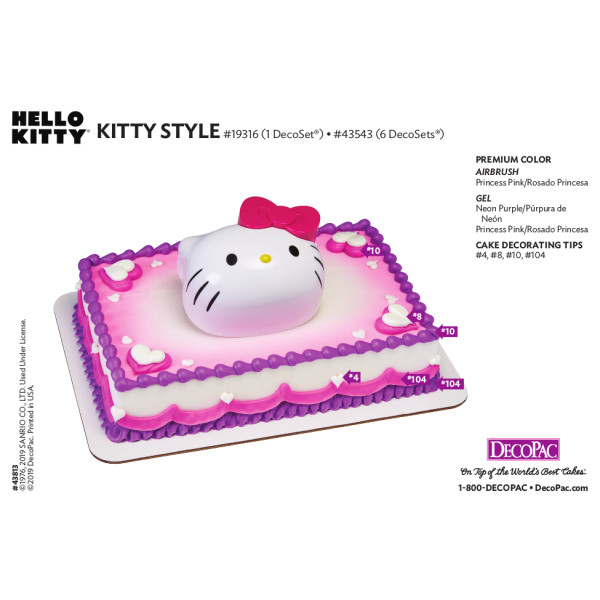Hello Kitty Kitty Style Decoset Decorating Card | DecoPac