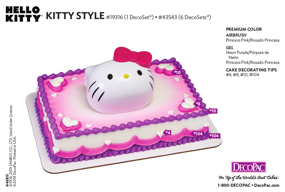Hello Kitty Kitty Style Decoset Decorating Card | DecoPac