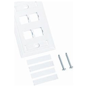 CommScope Systimax 108168543 Four Port L-Type Flush Mount Faceplate ...