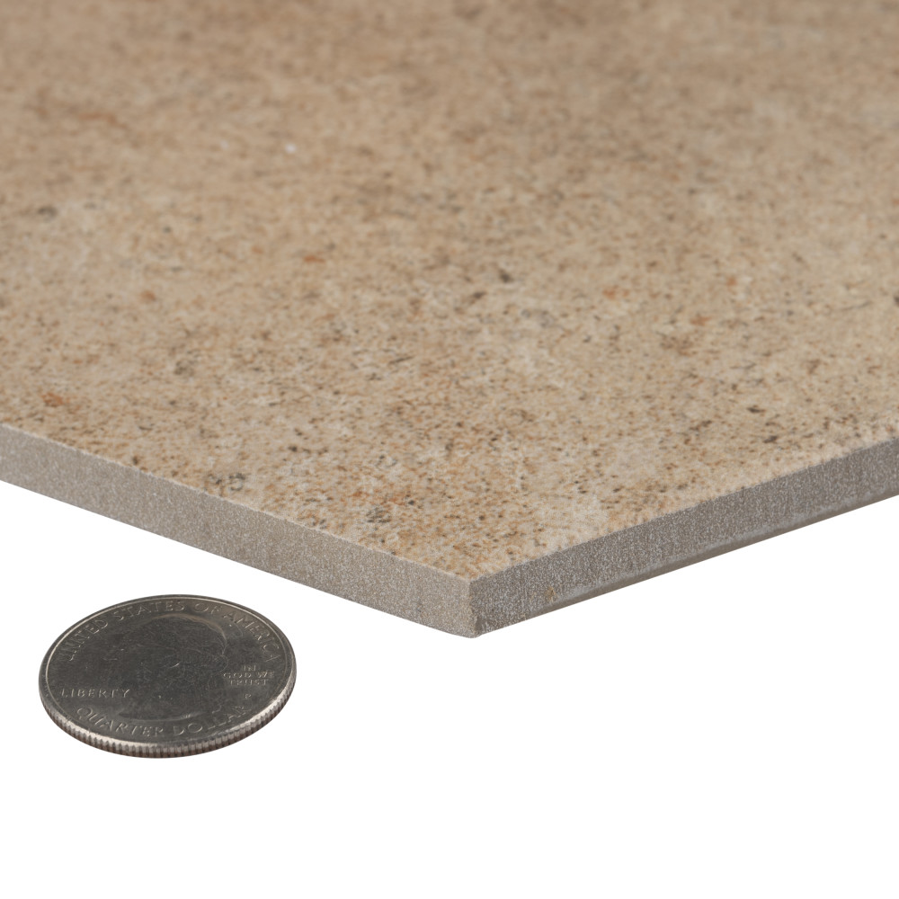 Abadia Hex Natural 8-5/8 in. x 9-7/8 in. Porcelain Floor and Wall Tile ...