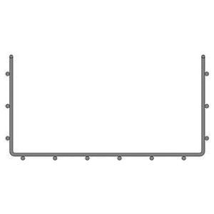 WBT WBT6X24 S BL Wire Mesh Cable Tray, Steel, Deep, 6 In. D X 24 In. W ...