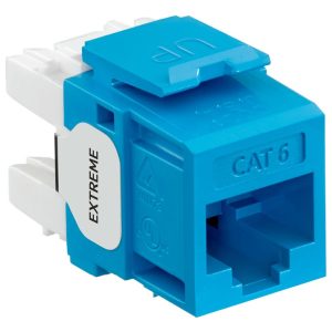 Leviton 61110-RL6 EXtreme Cat 6 QuickPort Connector, Blue | Graybar Store