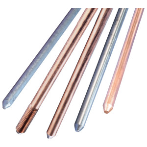 NVent Erico 613400 Copper-Bonded Ground Rod, Pointed, 3/4 In. Dia, 10 ...