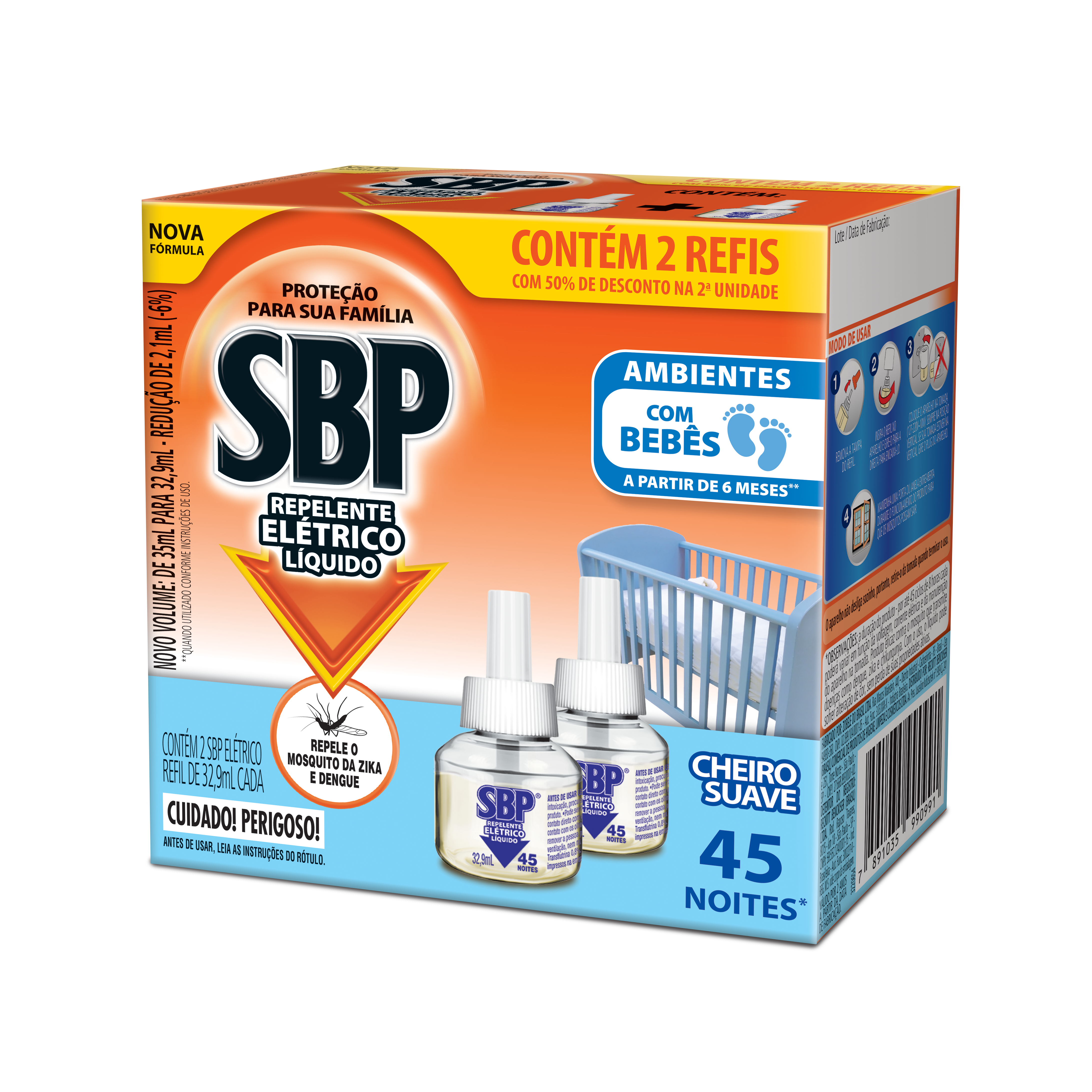Refil com Cheiro Suave para Repelente Elétrico Líquido | SBP
