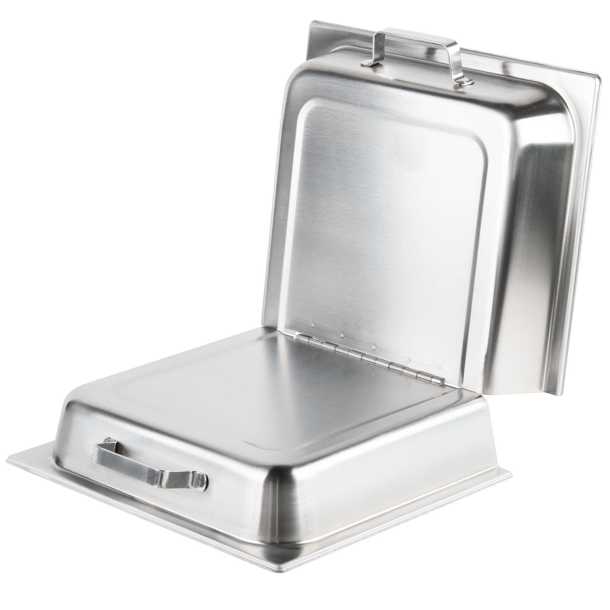 Full-size stainless steel hinged dome steam table pan cover