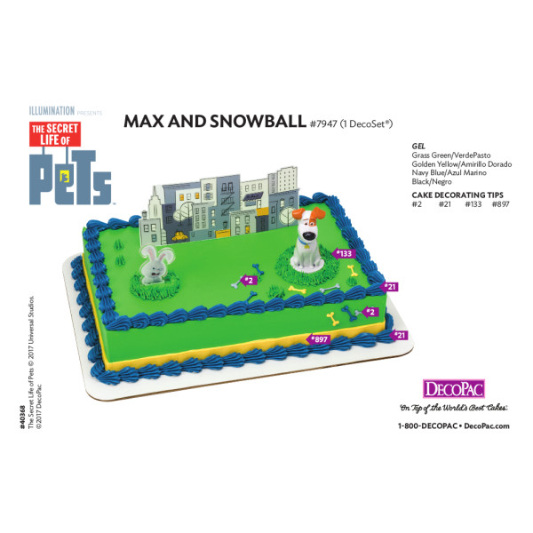 The Secret Life Of Pets Max Snowball Decoset Cake Decorating ...