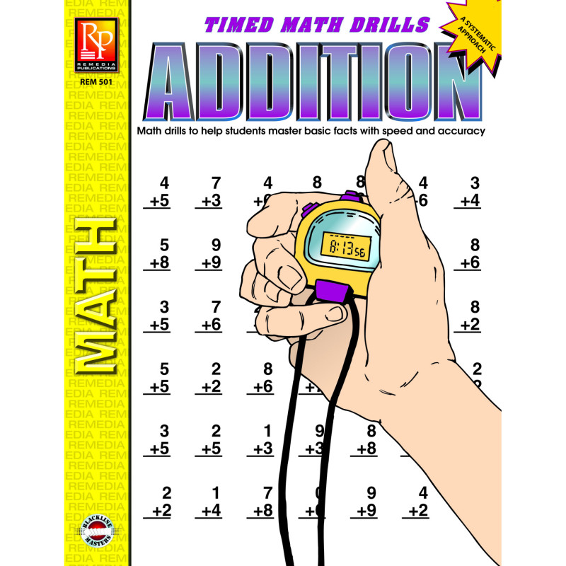 Remedia Publications Timed Math Drills: Addition Workbook - Knowledge Tree
