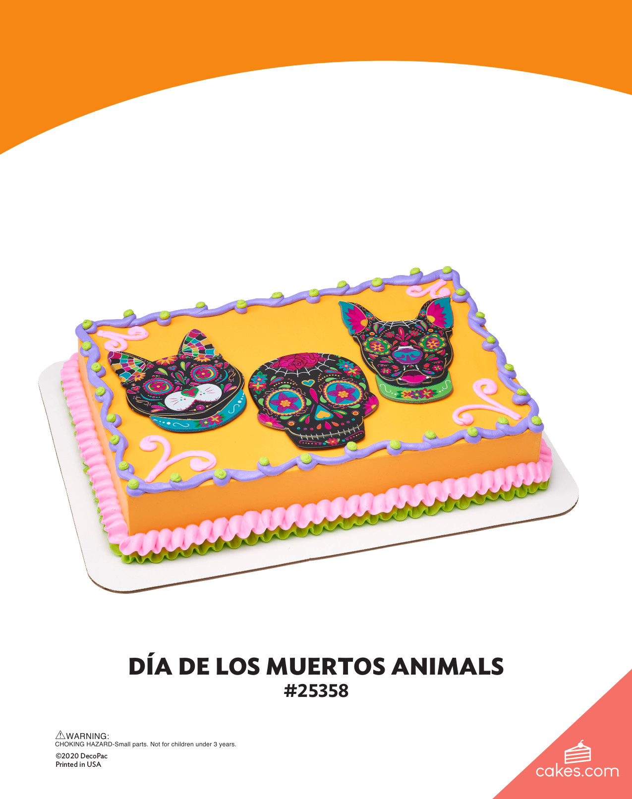Dia De Los Muertos Animals Layon | DecoPac