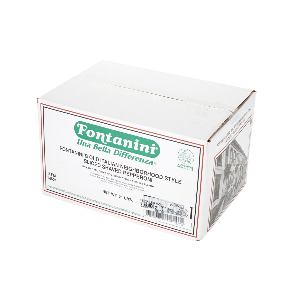 FONTANINI® Sliced Shaved Pepperoni, Random Slice, 4/5.25 lb • Hormel ...