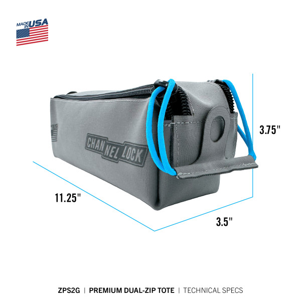 ZPS2G Premium Dual Zip Pouch with LASERLOCK Fabric™ - Channellock, Inc.