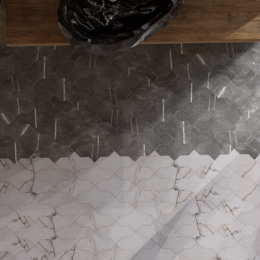 Istanbul Shield Checker 4-3/4 in. x 8-1/4 in. Porcelain Floor and Wall ...