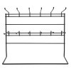 17"W Counter Display with 12 Hooks | Candle Rack | DecoPac
