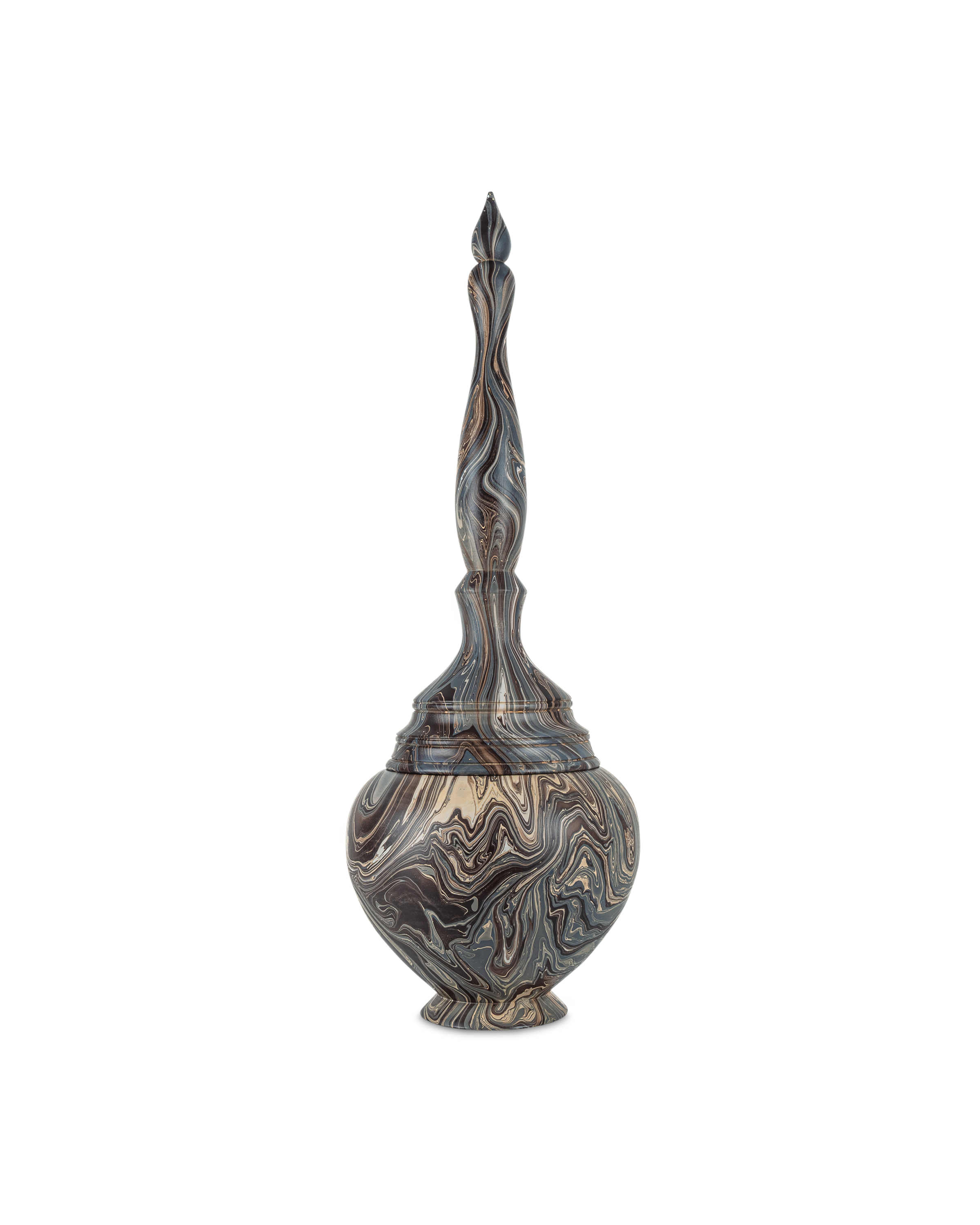 Marbleized Tall Turret Box