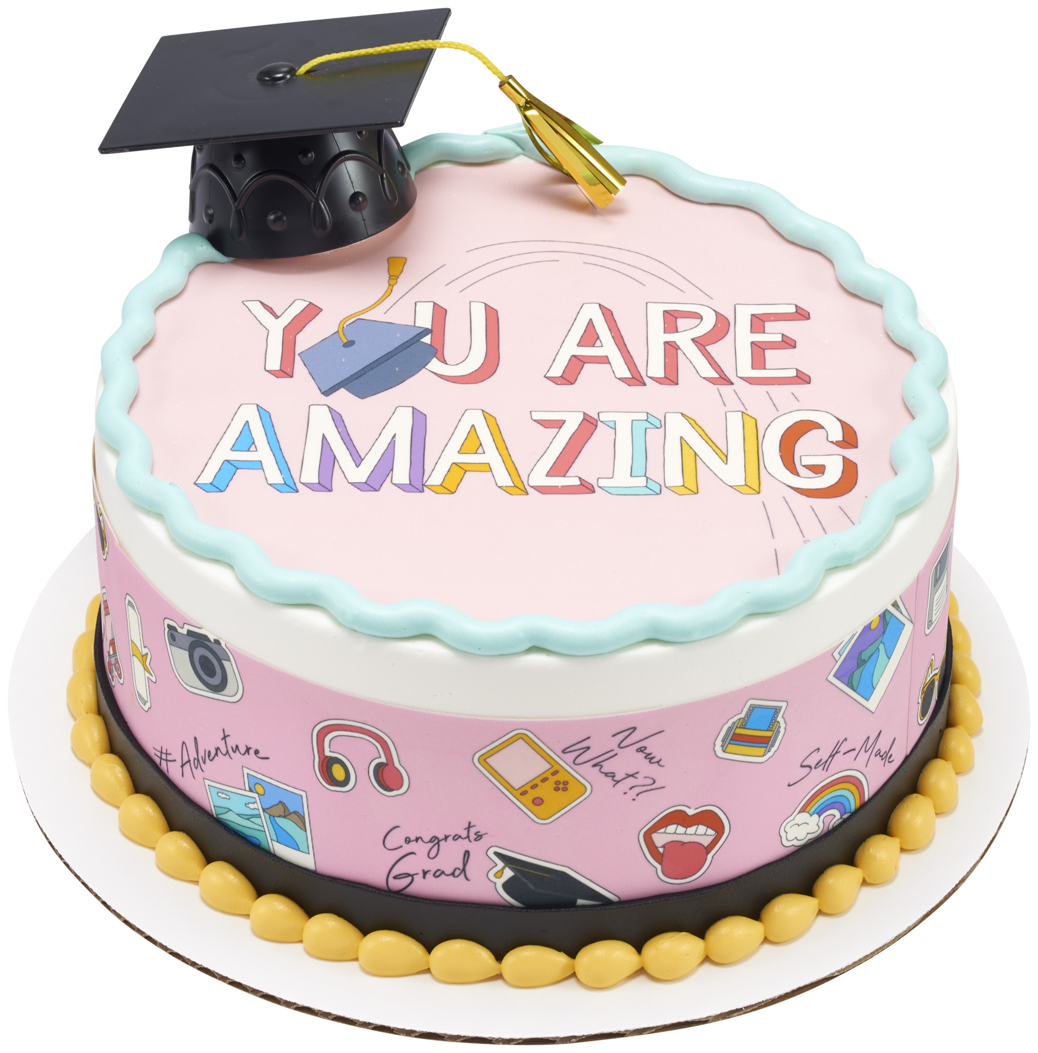 Black Grad Cap With Tassels Layon | DecoPac