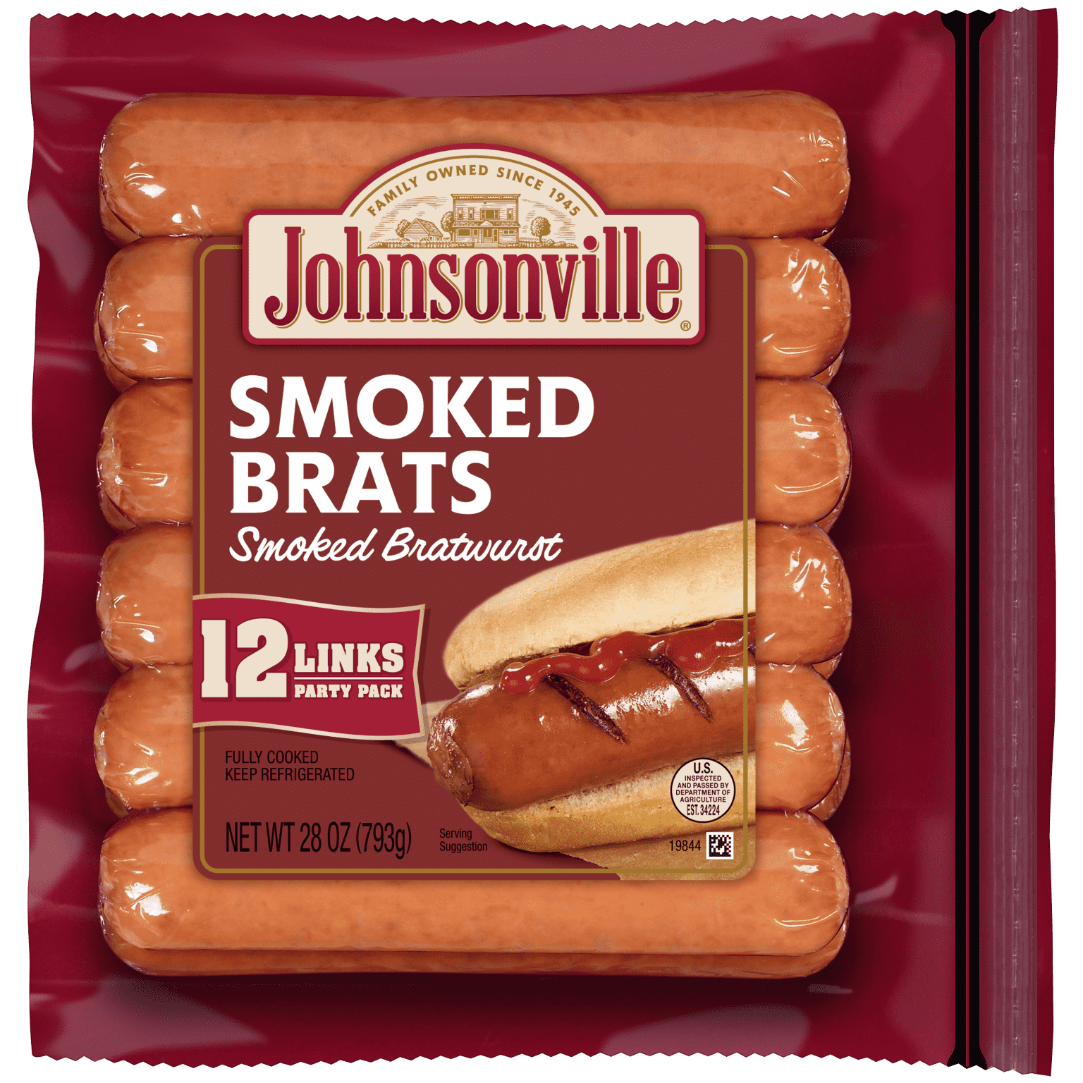 Smoked Brat Party Pack - Johnsonville - Retail
