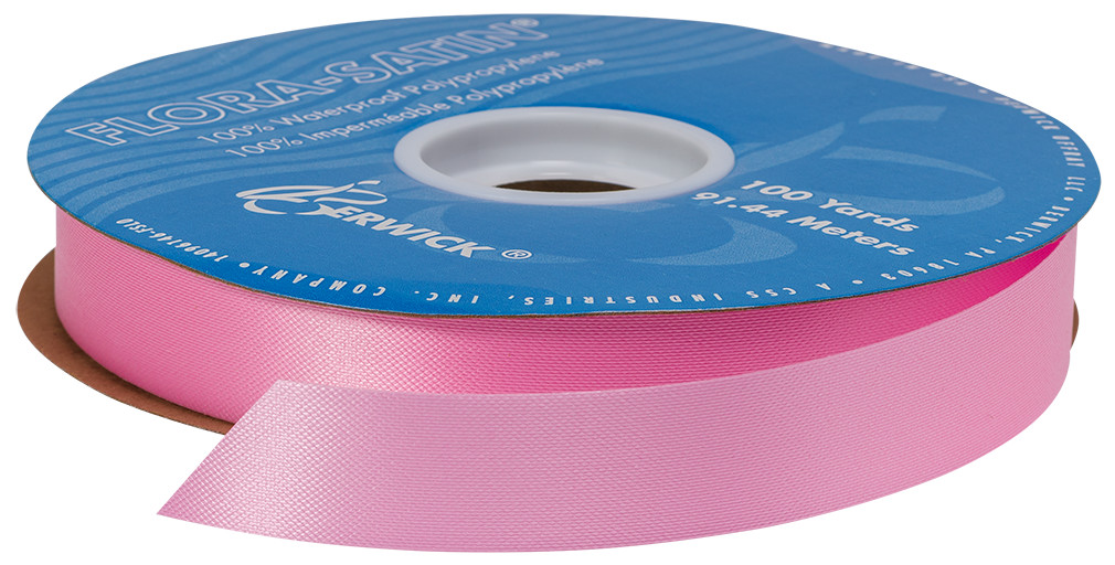 3 4 Hot Pink Single Faced Flora Satin Ribbon | DecoPac