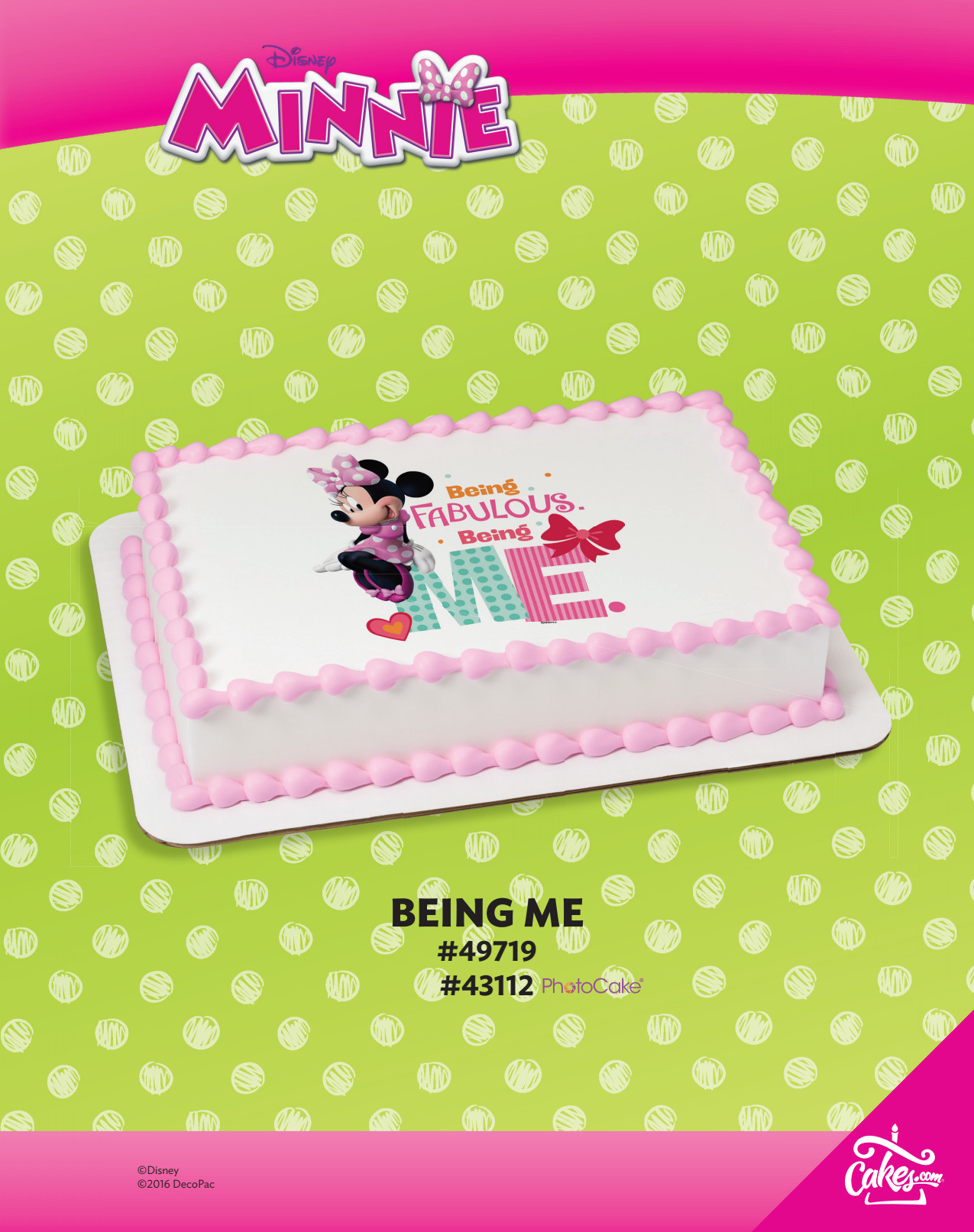 Minnie Being Me Edible Image Photocake Image The Magic Of Cakes Page ...