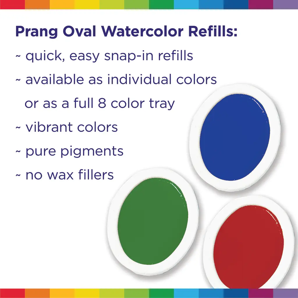 Oval Pan Watercolor Refills, 12 Ct - Prang