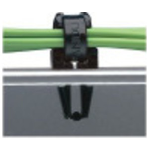 Panduit PWMS-H25-M0 PWMS-H25-M0 Cable Tie Mount, Black, UV PA 6.6, Push ...