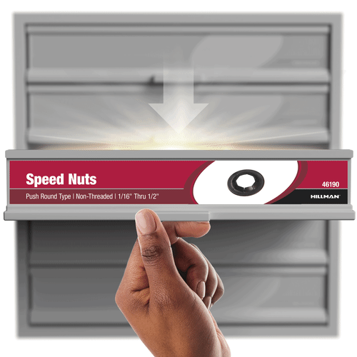 Push Round-Type Speed Nuts Assortment (For 1/16" thru 1/2" Non-threaded ...