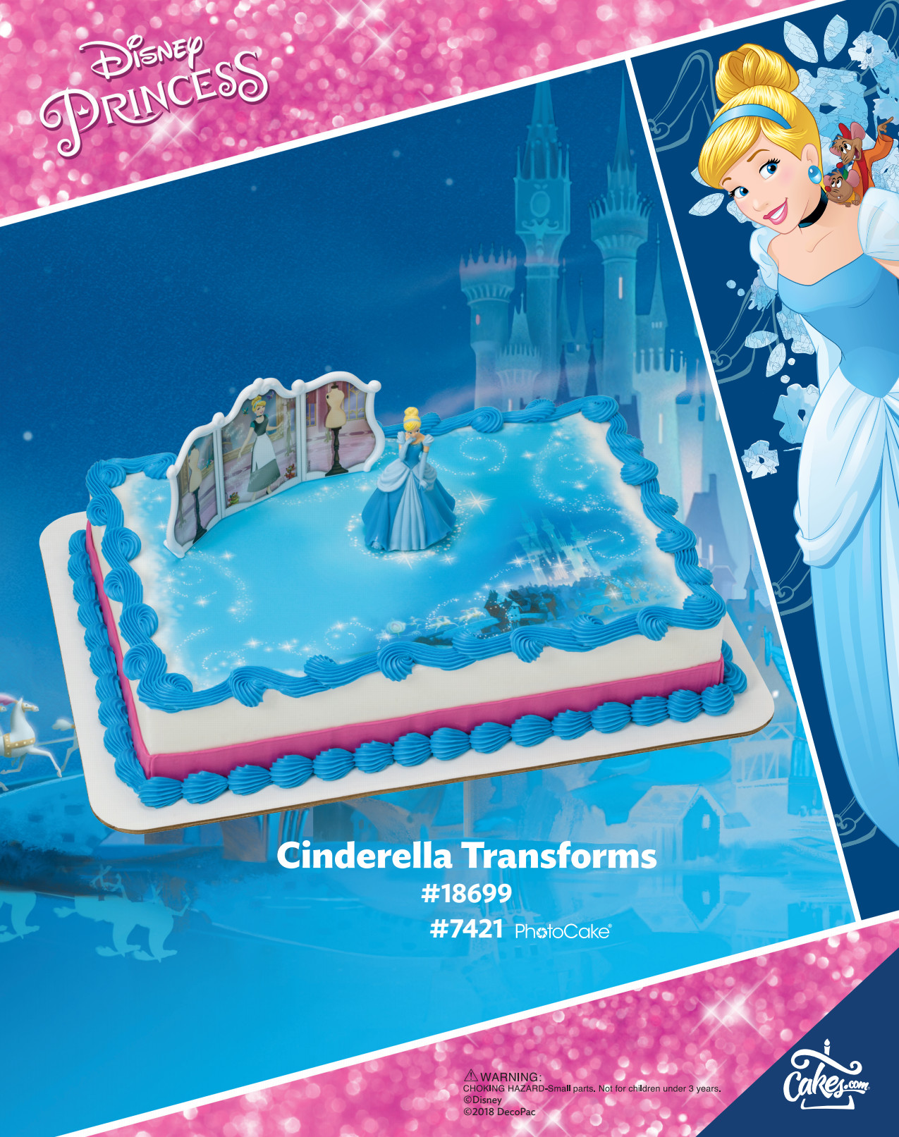 Disney Princess Cinderella Transforms Decoset Tmoc Page | DecoPac