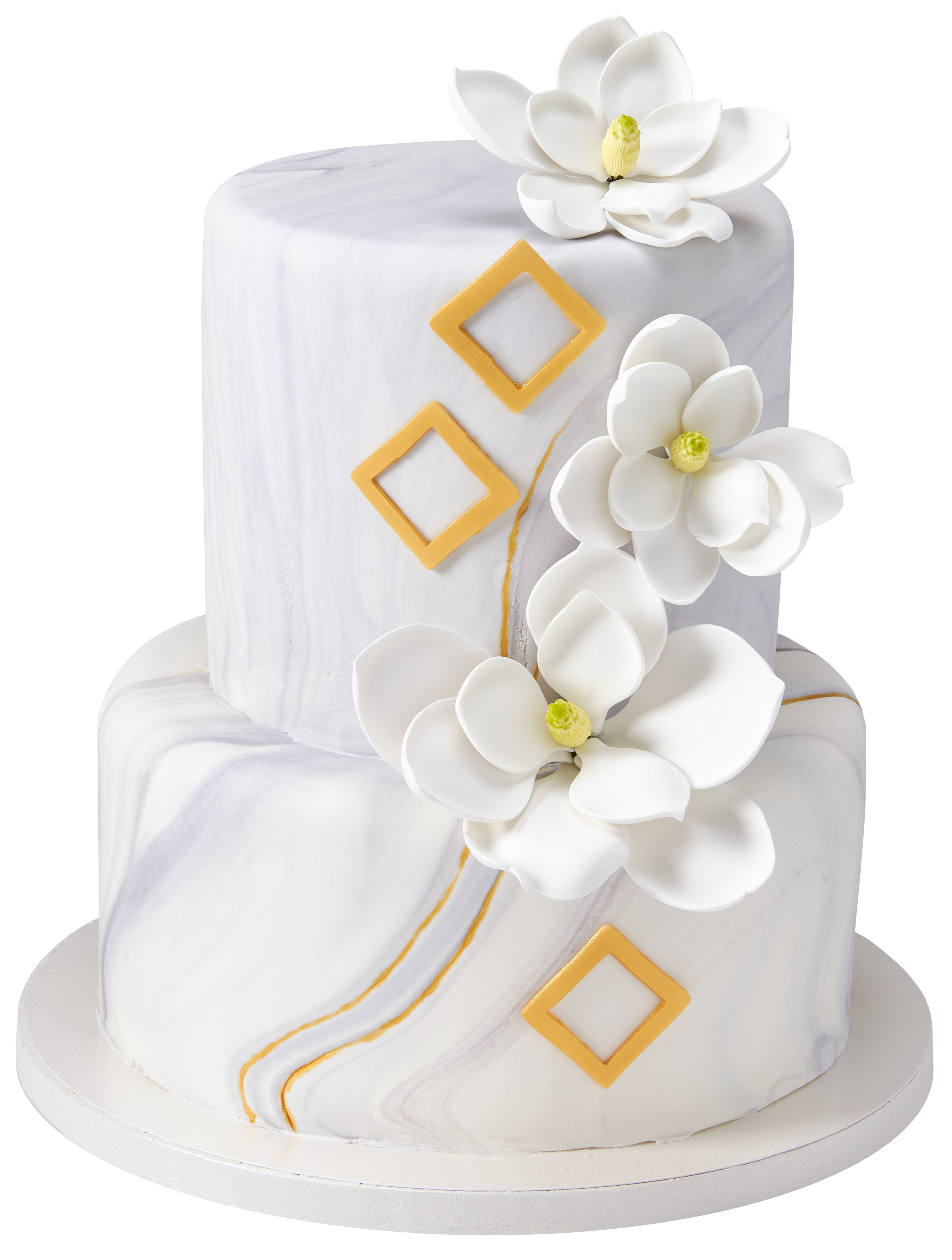 White Magnolia Assortment Gum Paste Flowers | DecoPac