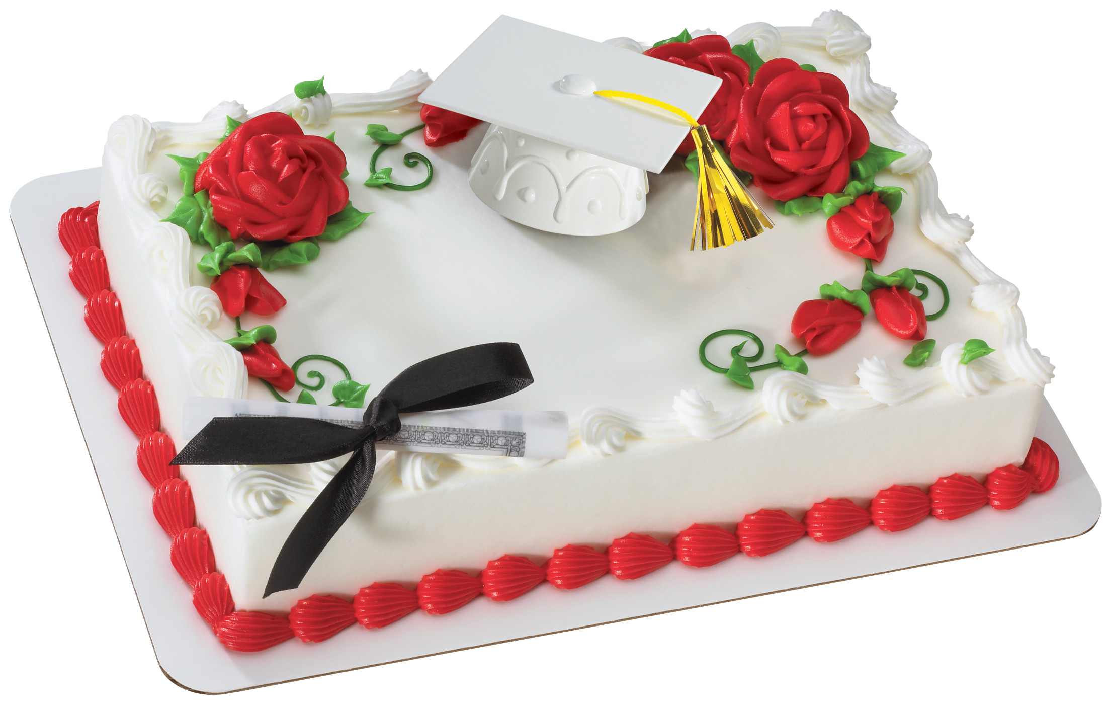 White Grad Cap With Tassels Layon | DecoPac