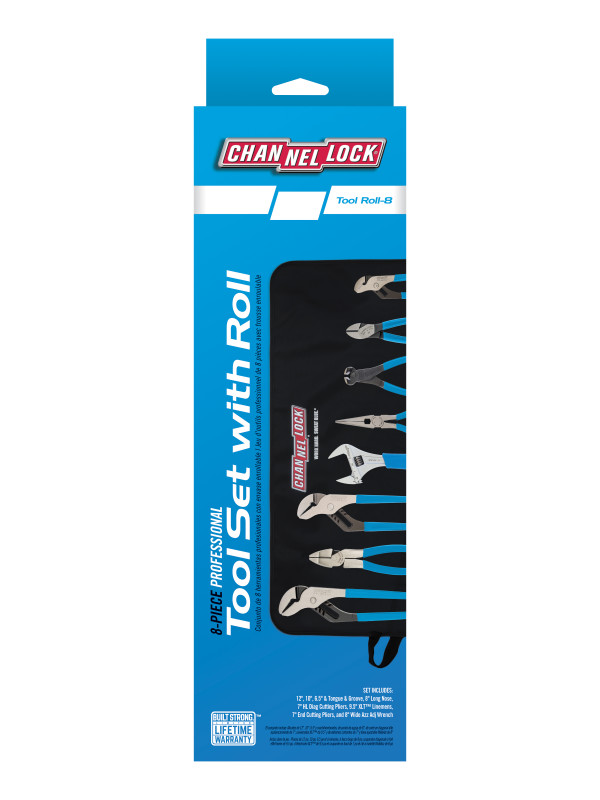 TOOL ROLL-8 8-piece Professional Tool Set with Tool Roll - Channellock ...