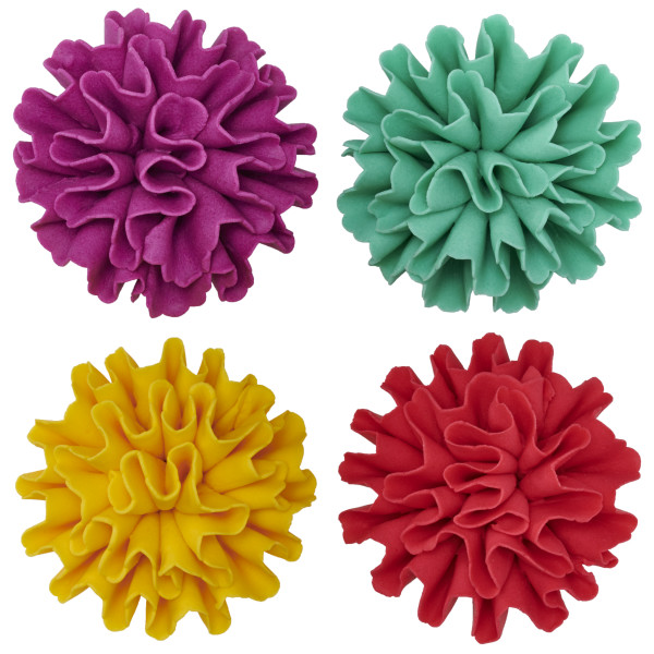 White Carnation Gum Paste Flowers | DecoPac