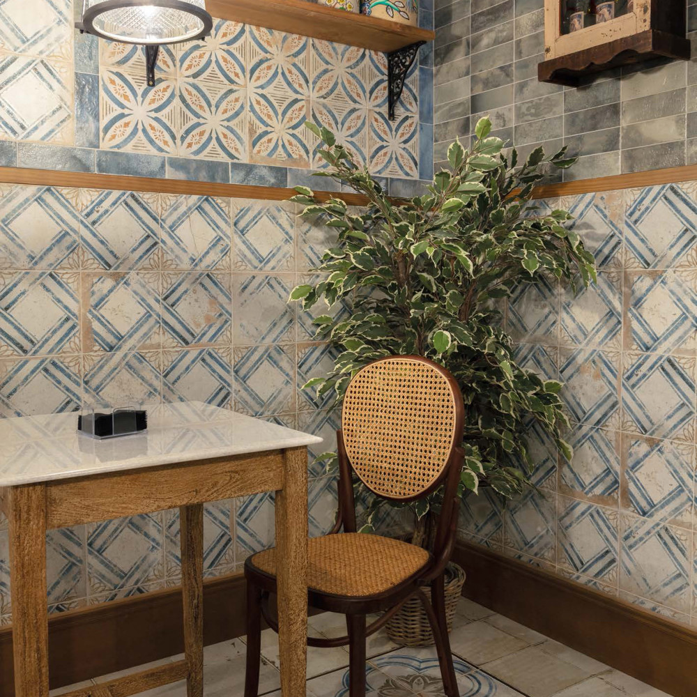 Kings Root Lattice 17-5/8 in. x 17-5/8 in. Ceramic Floor and Wall Tile ...