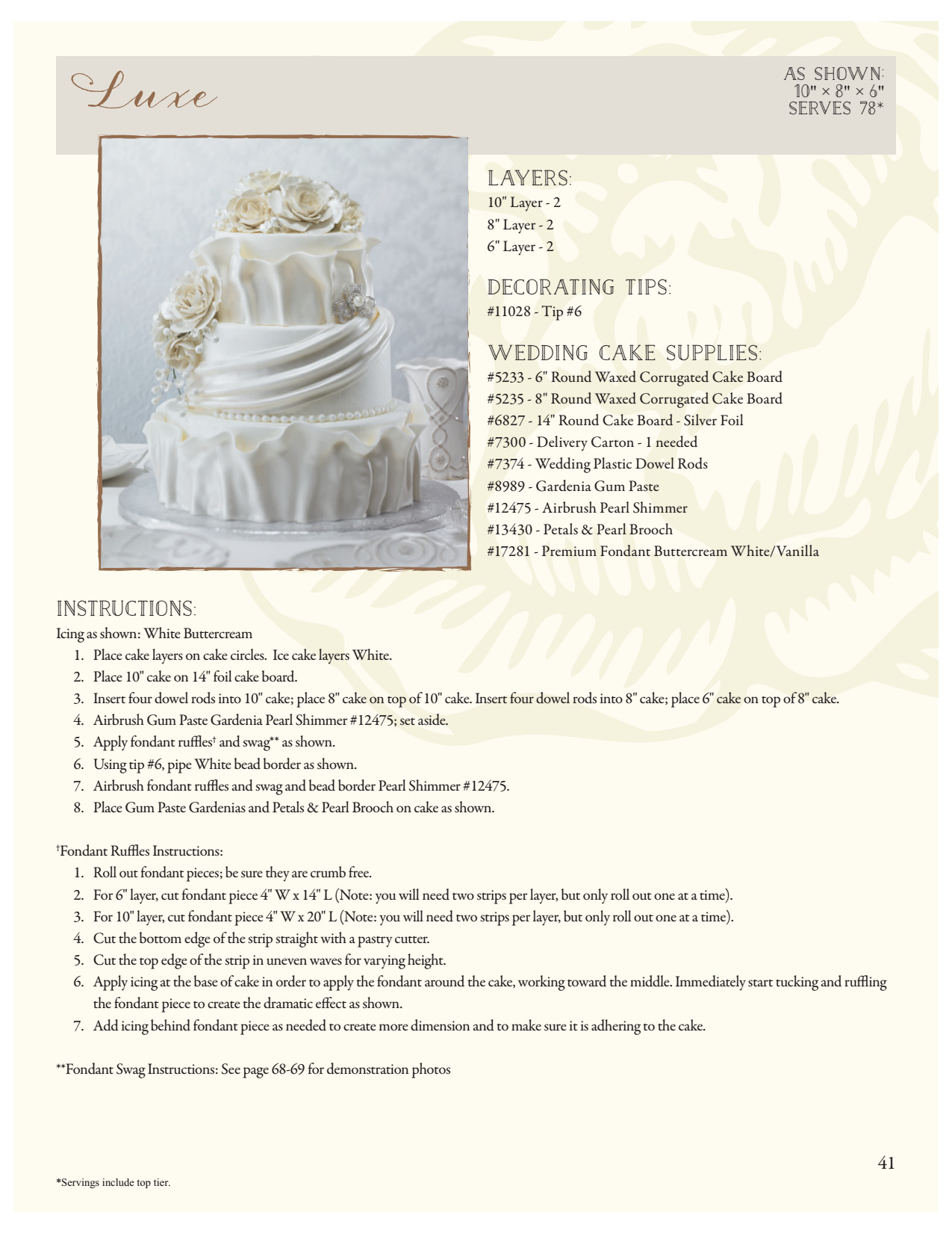Luxe Stacked Wedding Cake Decorating Instructions | DecoPac