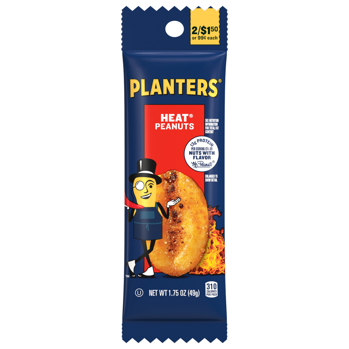 PLANTERS® Heat Peanuts Tube 1.75oz • Hormel Product Code: #123292 ...