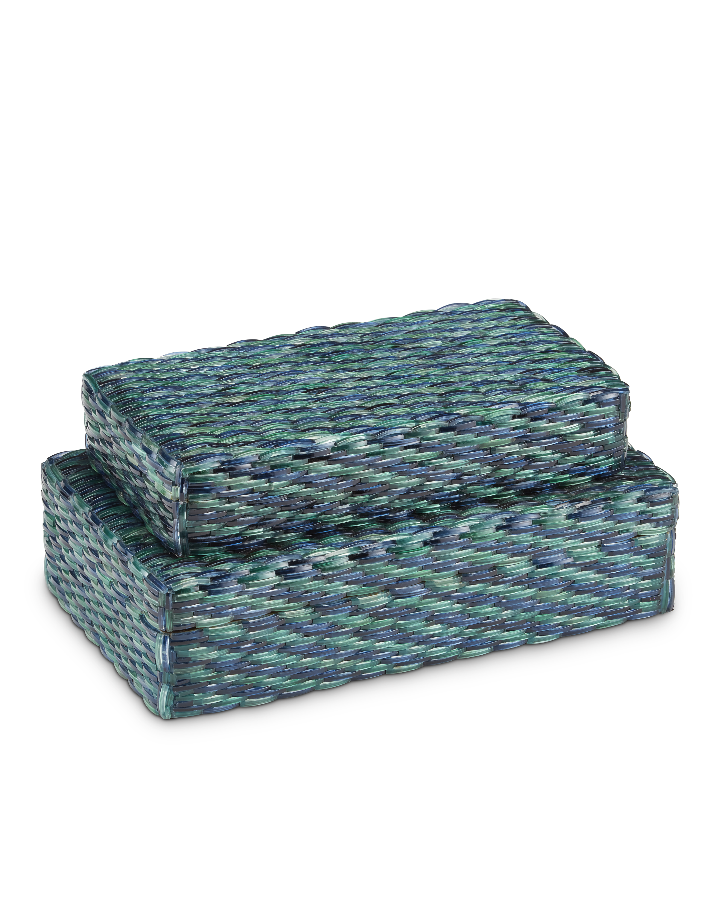 Glimmer Blue & Green Box Set of 2