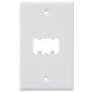 Panduit CFP2WH Mini-Com® Classic Series, 1 Gang, Vertical Faceplate, 2 ...