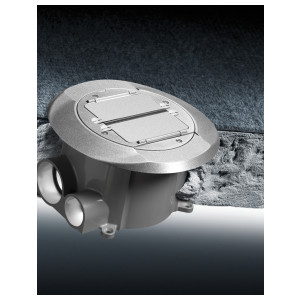 Hubbell Wiring Device - Kellems S1PFB Round Flush Floorboxes, PVC, 3.00 ...