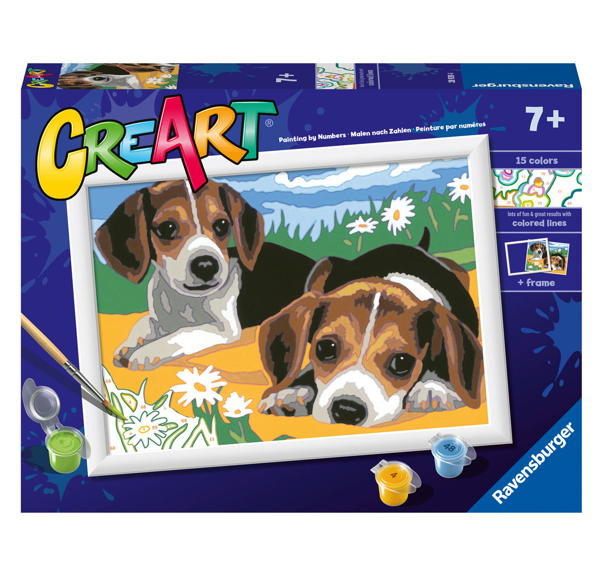 Creart Paint by Number - Jack Russell Puppies (7x10)