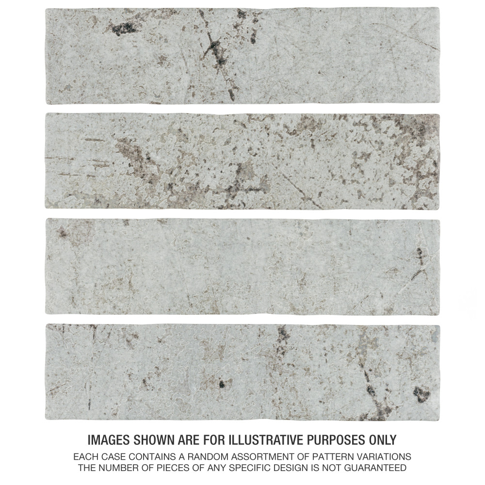 London Grey Glossy 3 in. x 12 in. Ceramic Wall Tile | Merola Tile