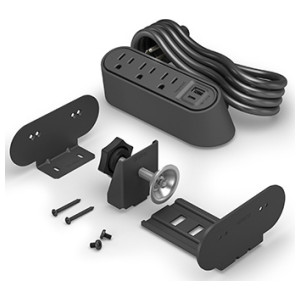 Wiremold (Legrand) WSPC320CBK Desktop Power Center Slim, 3 Outlets, USB ...