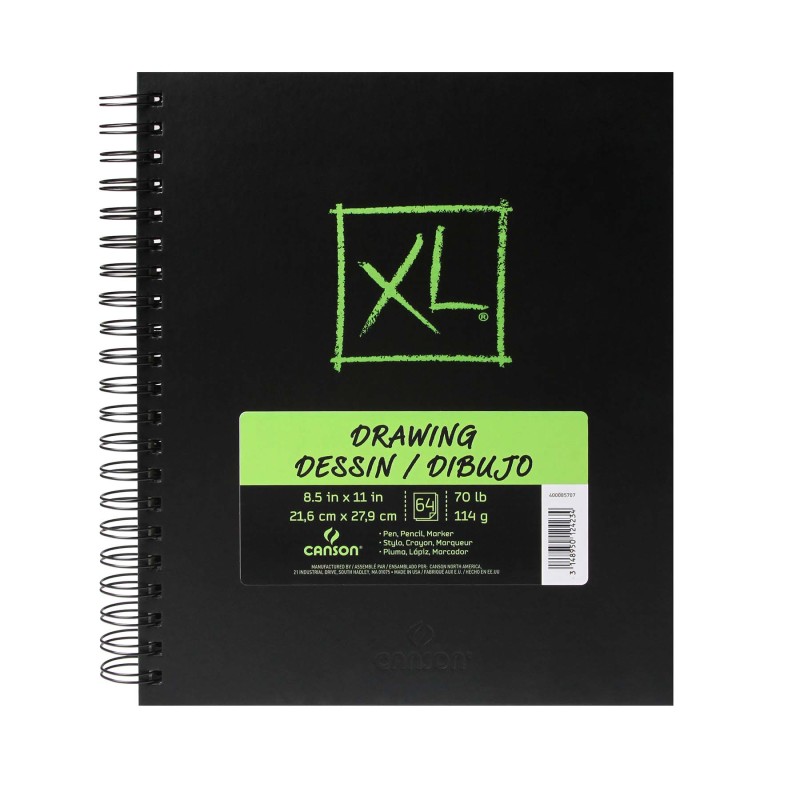 Canson XL Series Drawing Art Book, 60 Sheet, 8.5X11 inch-MCX