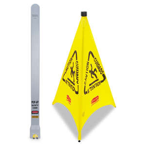 Rubbermaid Commercial, Multilingual Pop up, Wet Floor Cone, Yellow, 20 ...