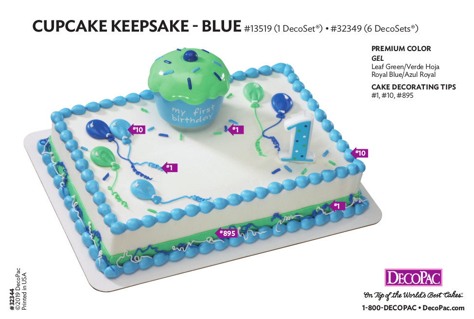 Cupcake Keepsake Card Blue | DecoPac