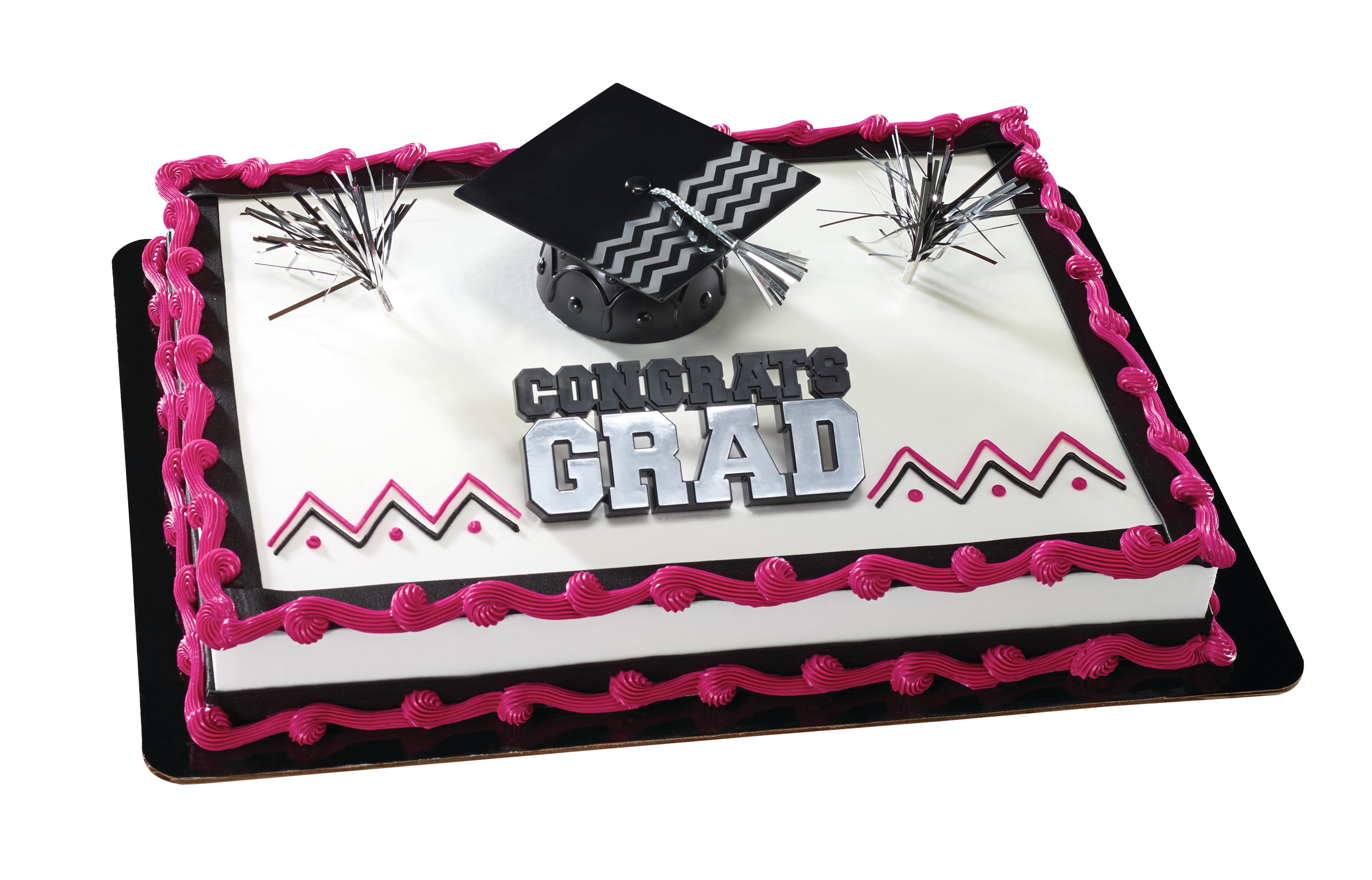 Silver Congrats Grad And Cap Decoset | DecoPac